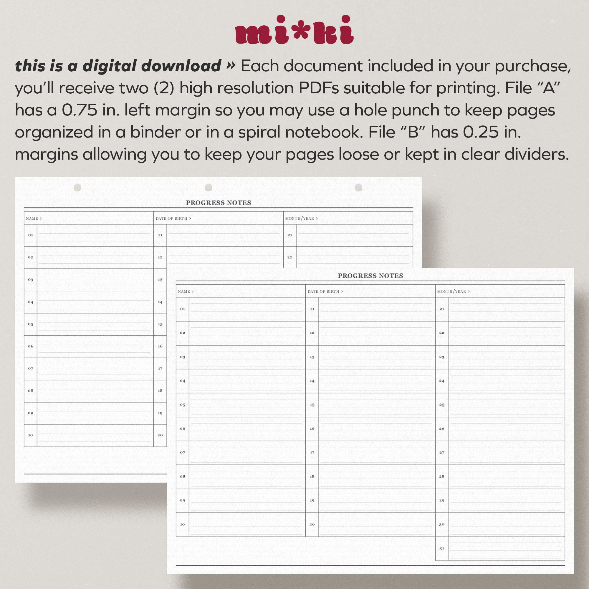 Resident Records Bundle Assisted Living Home PDF Template Caregiver ...