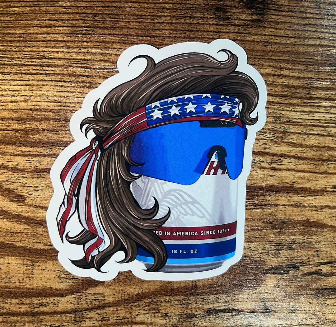 MULLET BEER CAN Alcohol Sticker Decal Popular Right Now Gift - Etsy