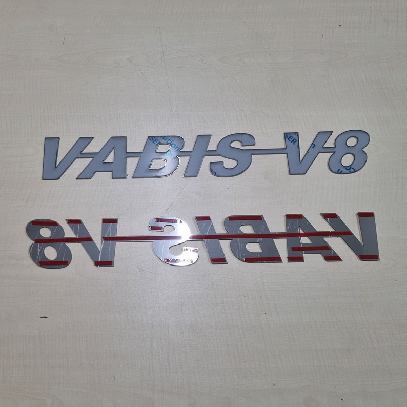 Scania Vabis V8 Writing / Badge / Logo / Mirror Polished Stainless ...