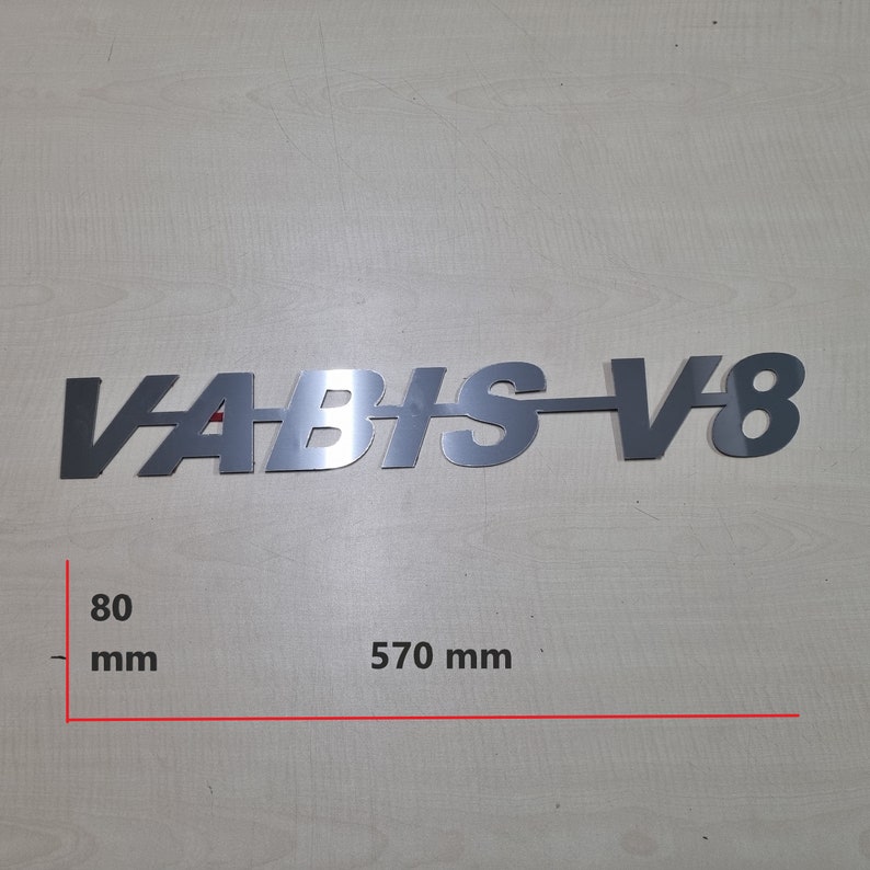 Scania Vabis V8 Writing / Badge / Logo / Mirror Polished Stainless ...