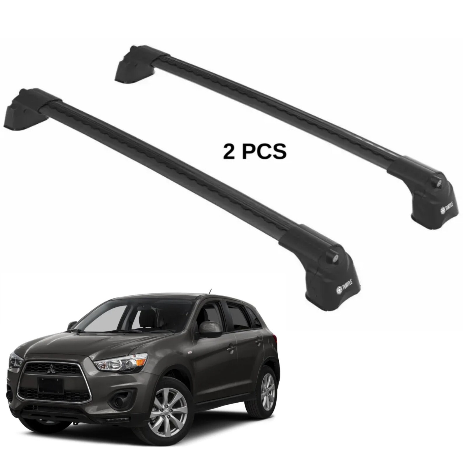 Roof Rack Top Bars Cross Bars Rails Black 2X Carrier Luggage Rack ...