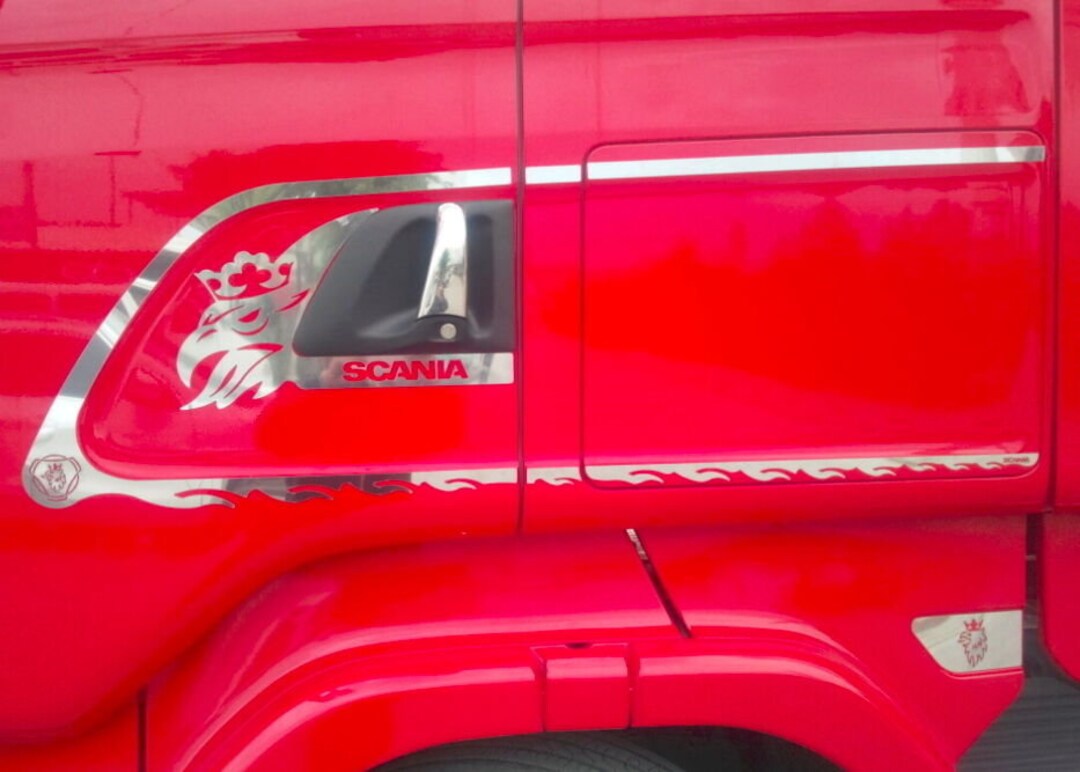 Scania L/ P/G/ R/ Streamline Door Handle Frame Griffin Stainless Steel ...