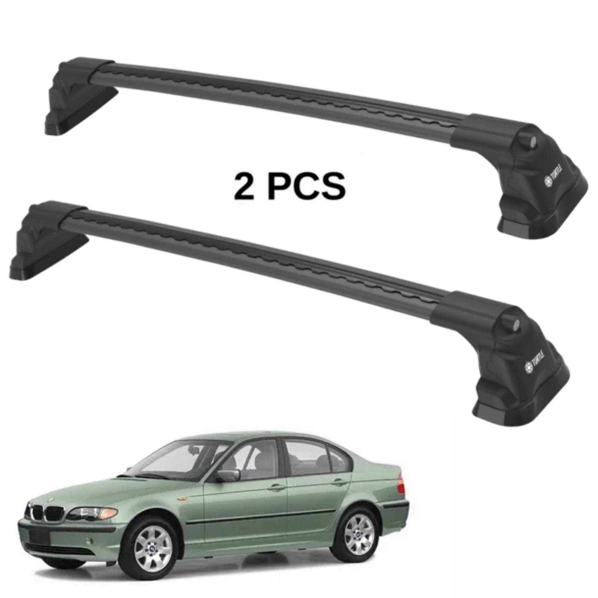 Roof Rack Top Bars Cross Bars Rails Black 2X Carrier Luggage Rack ...