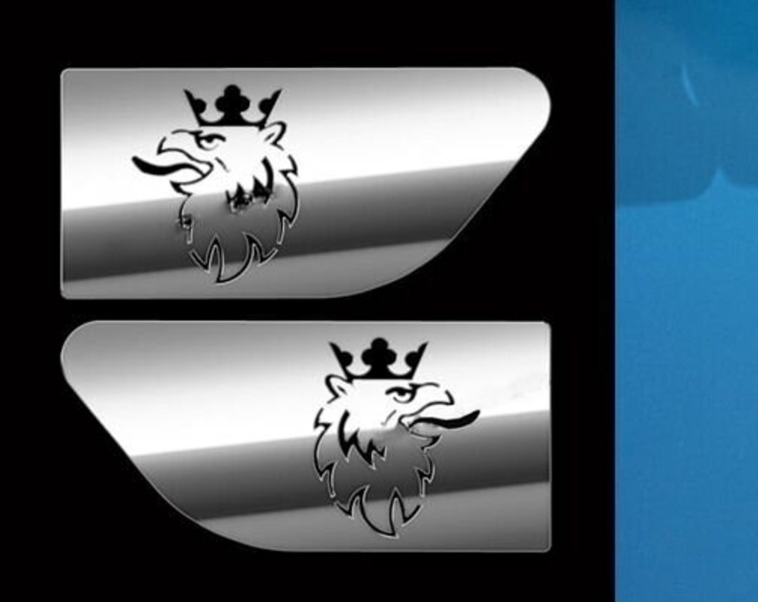 Scania Wing Spoiler Name Chrome Trims Super Polished Stainless Steel 2 ...