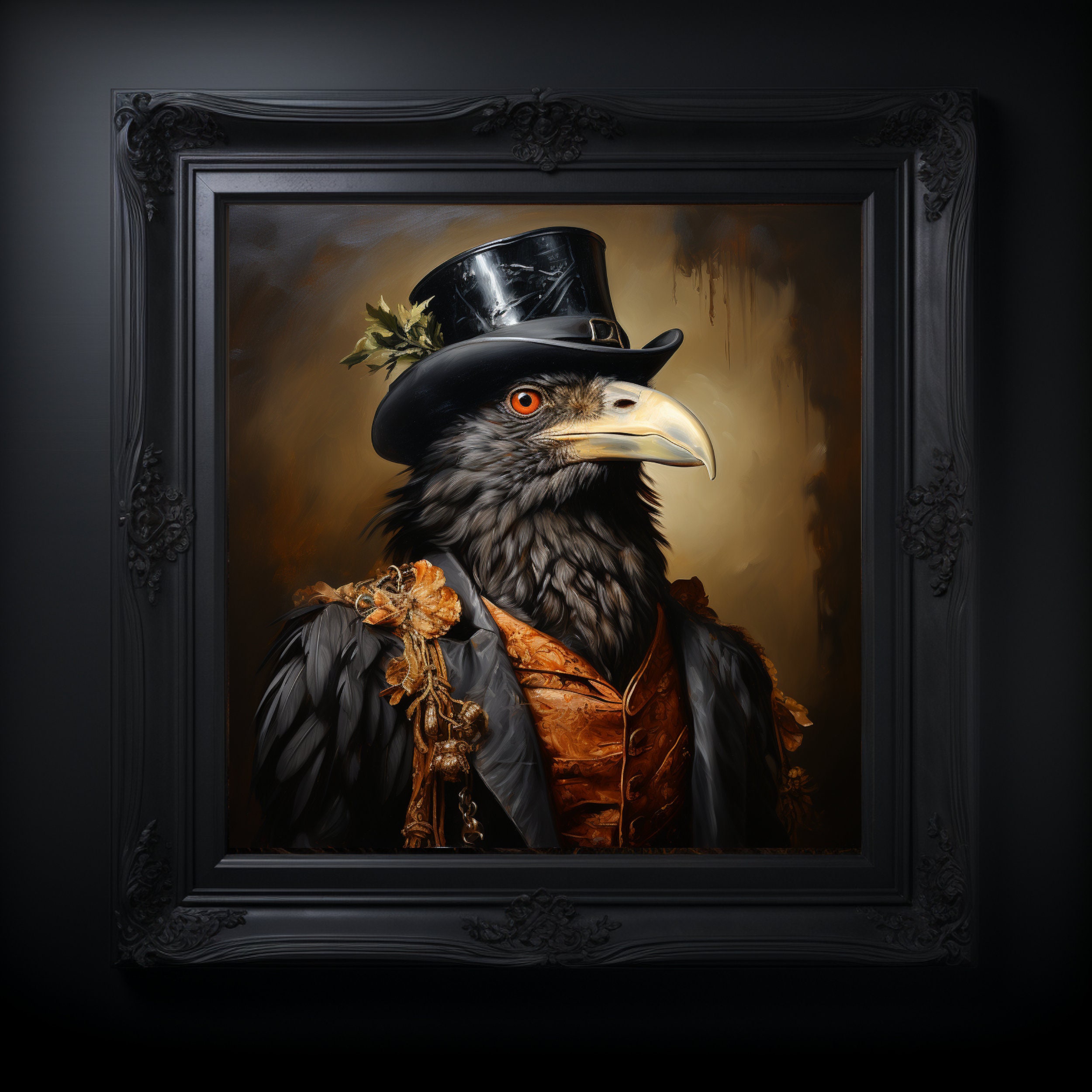 Victorian Mystique Raven: Noir Raven in Grand Gentleman's Garb - Etsy
