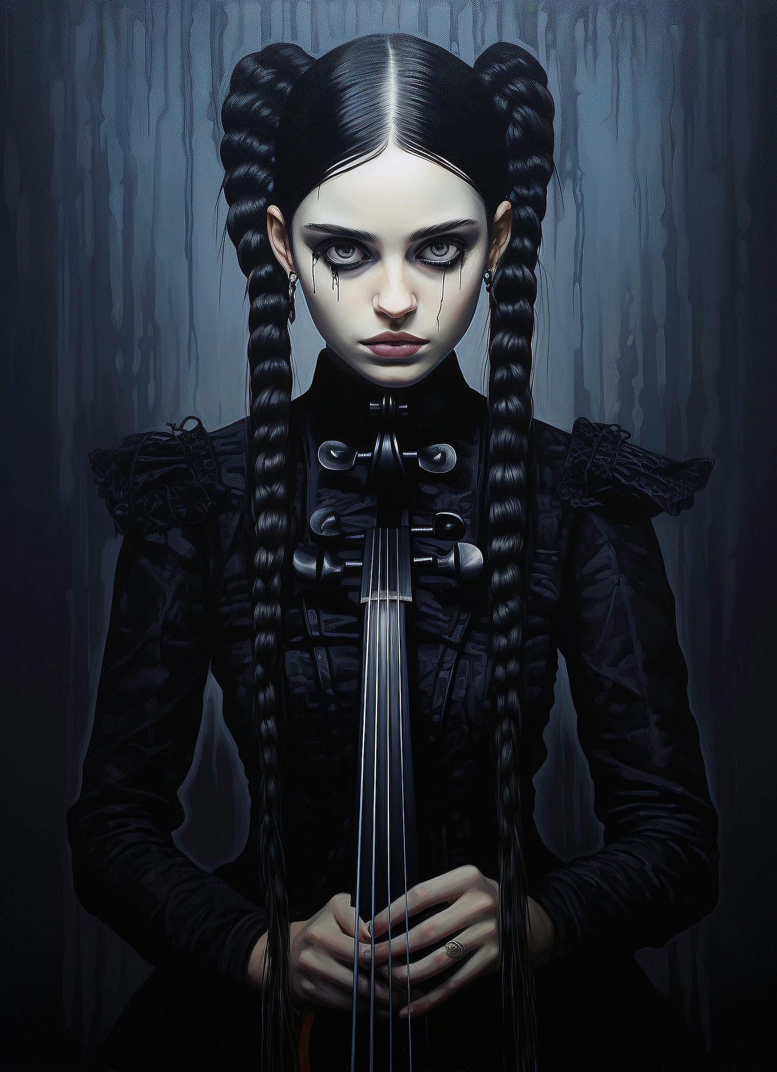 Victorian Wednesday Addams: Gothic Realism Meets Anime - Etsy Canada