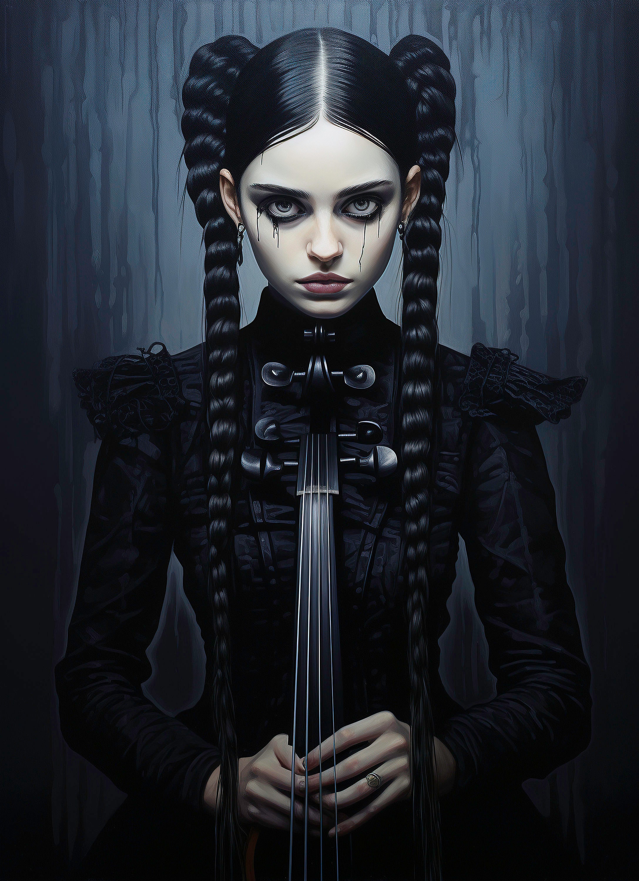 Victorian Wednesday Addams: Gothic Realism Meets Anime - Etsy Canada