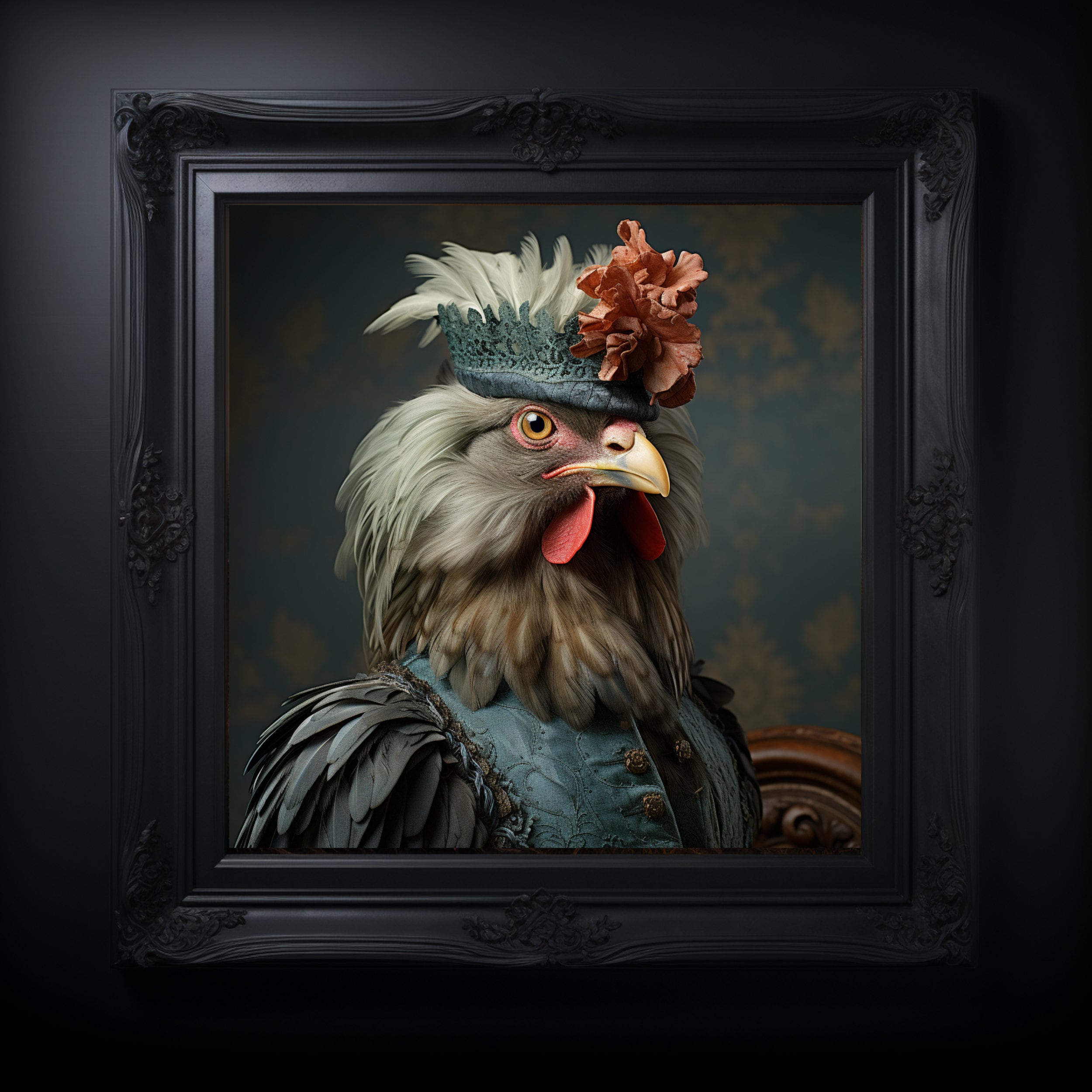 Victorian Regal Rooster: Proud Rooster in Noble Gentleman's Attire - Etsy