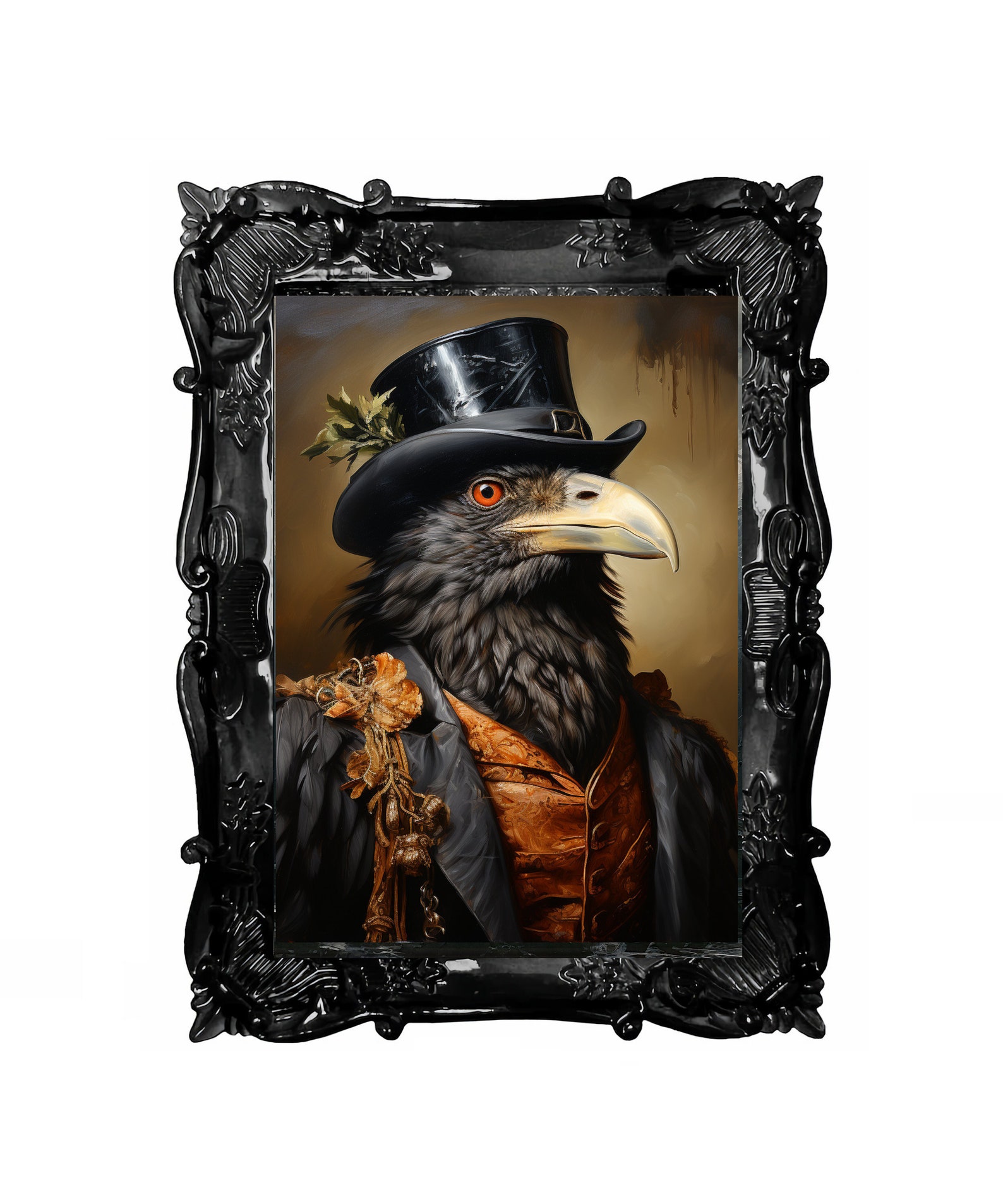 Victorian Mystique Raven: Noir Raven in Grand Gentleman's Garb - Etsy