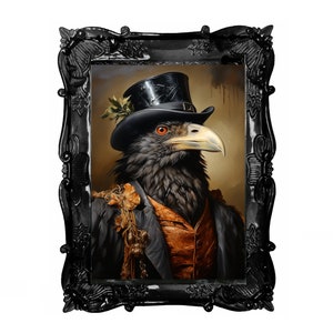 Victorian Mystique Raven: Noir Raven in Grand Gentleman's Garb - Etsy