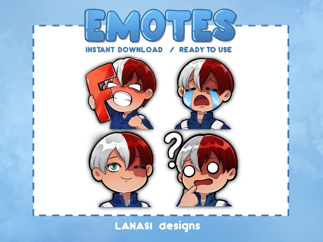 TODOROKI My Hero Academia TWITCH EMOTES Anime Twitch - Etsy UK