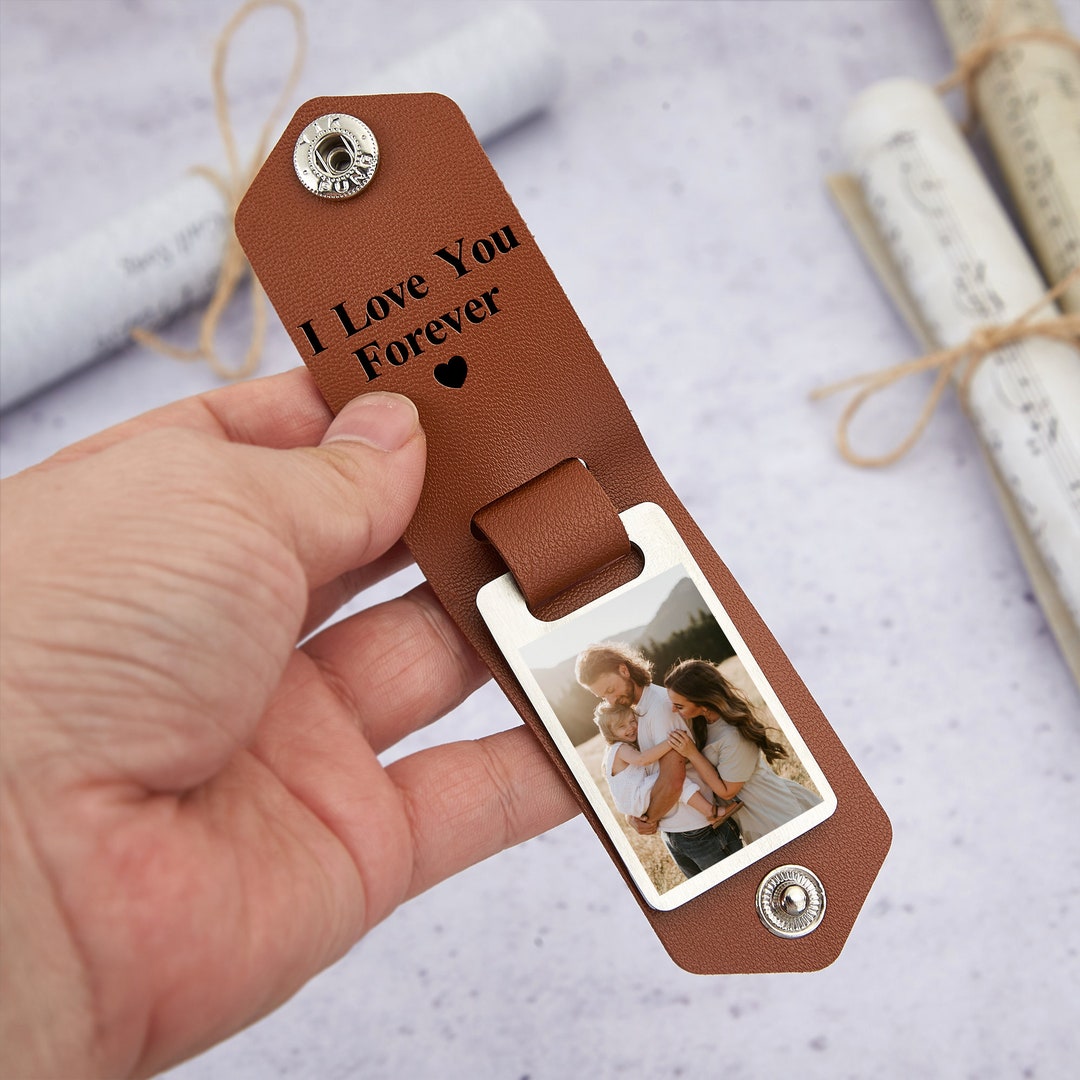 Personalized Leather Photo Keychaincustom Picture - Etsy