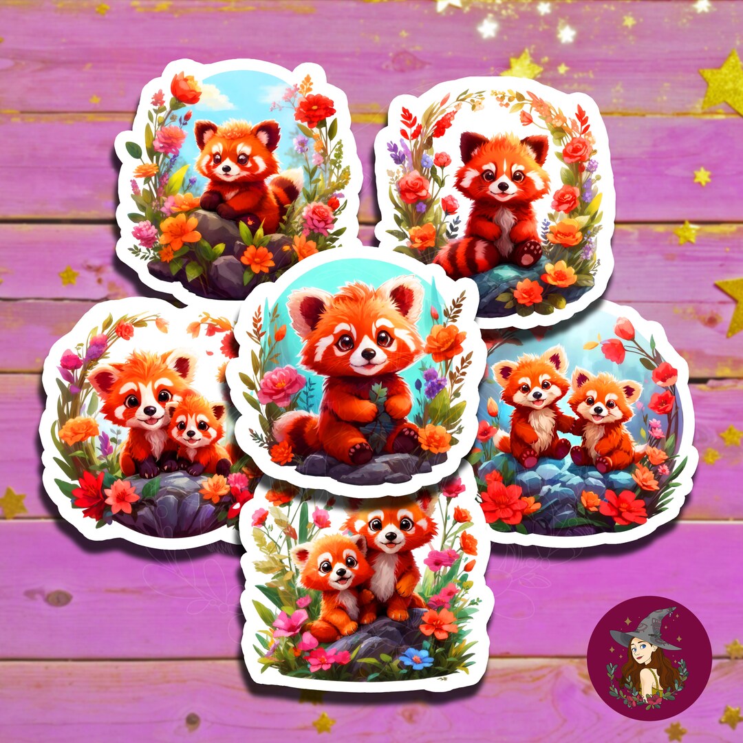 Cute Red Panda Vinyl Stickers - Etsy