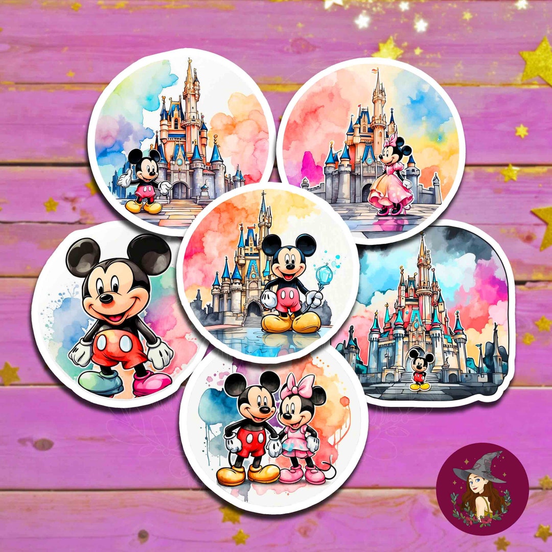Mickey Mouse and Minnie Mouse Vinyl Stickers - Etsy