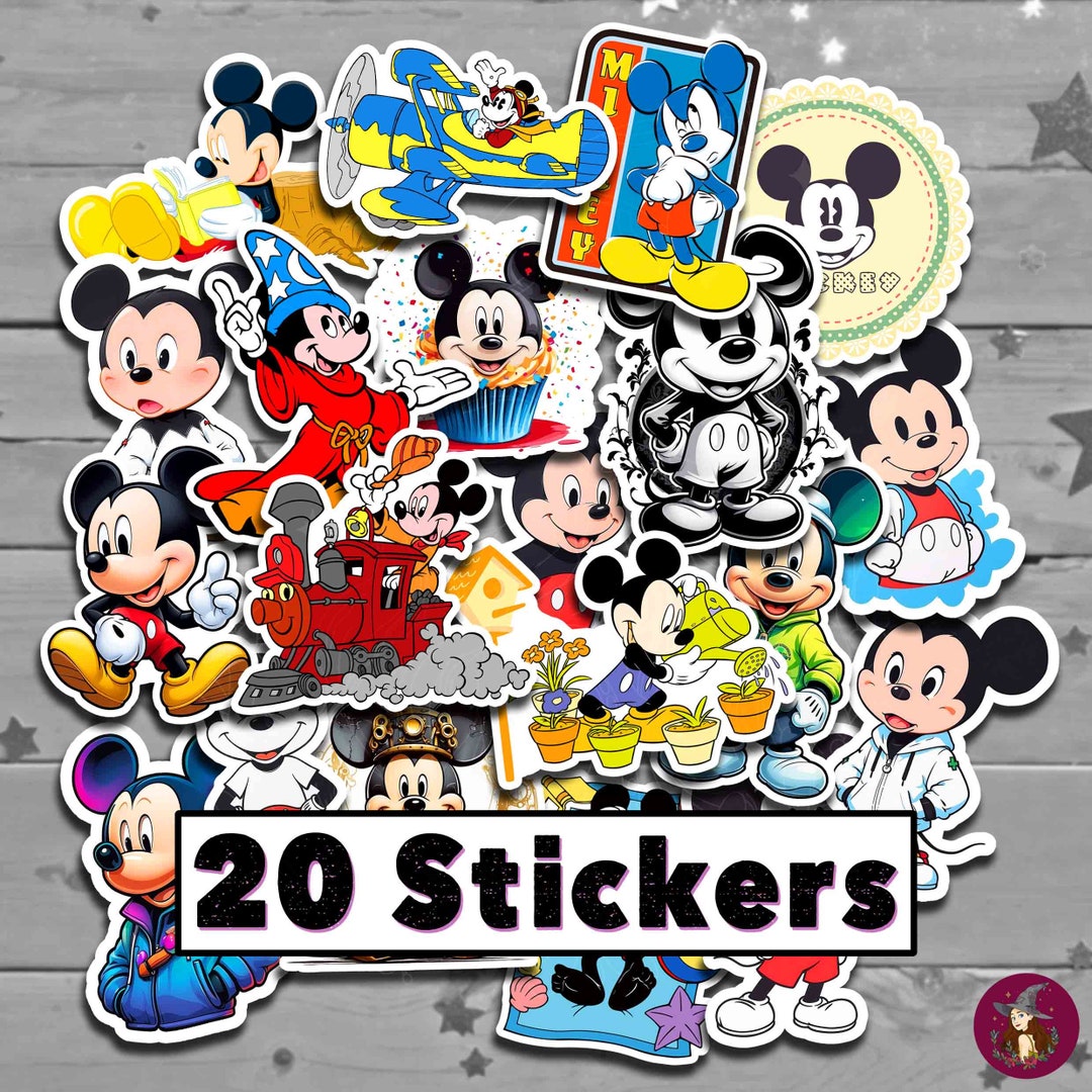 Mickey Mouse Vinyl Stickers, Disney Planner Stickers, Laptop Decal - Etsy