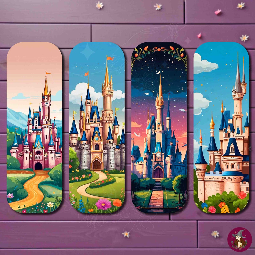 Cinderella Castle Laminated Bookmarks With Sticker - Etsy