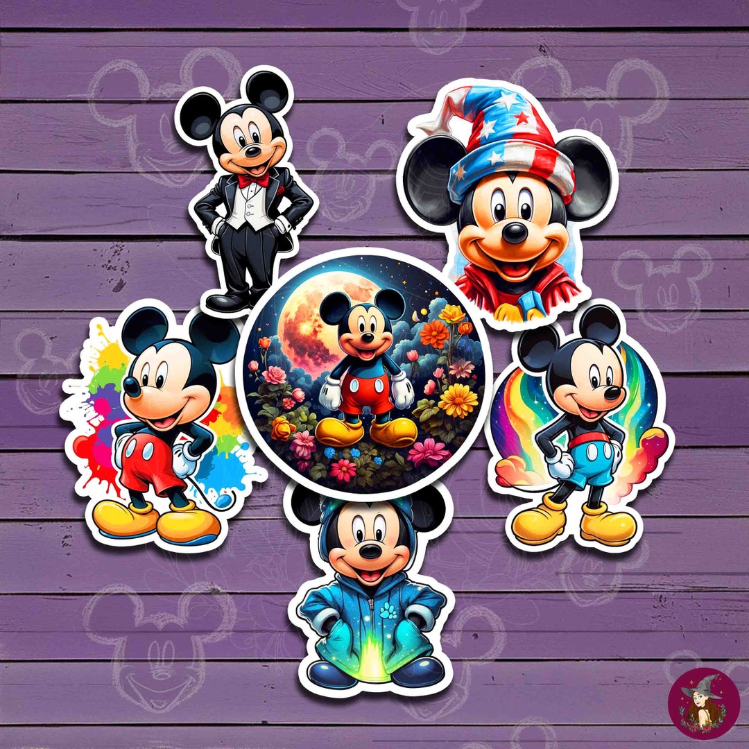 Mickey Mouse Vinyl Stickers, Disney Planner, Laptop Decal - Etsy