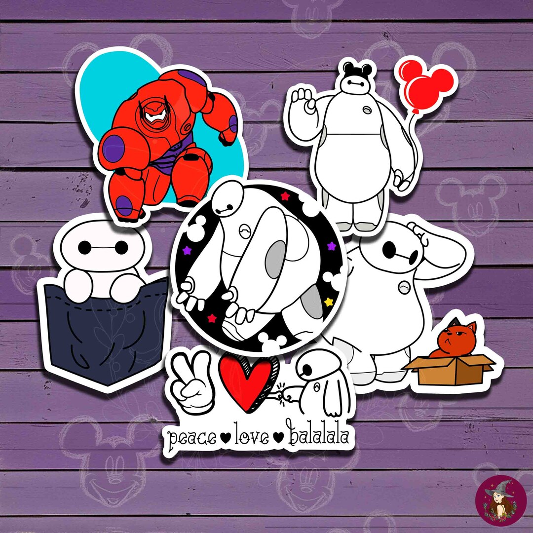 Baymax Big Hero 6 Vinyl Stickers - Etsy