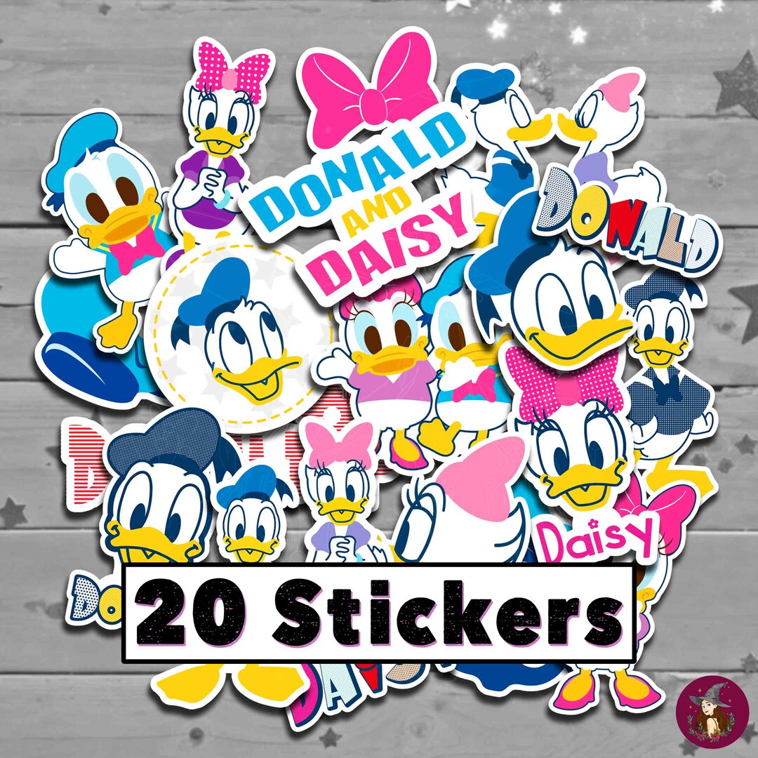 Donald Duck and Daisy Duck Vinyl Stickers, Disney Planner Stickers ...
