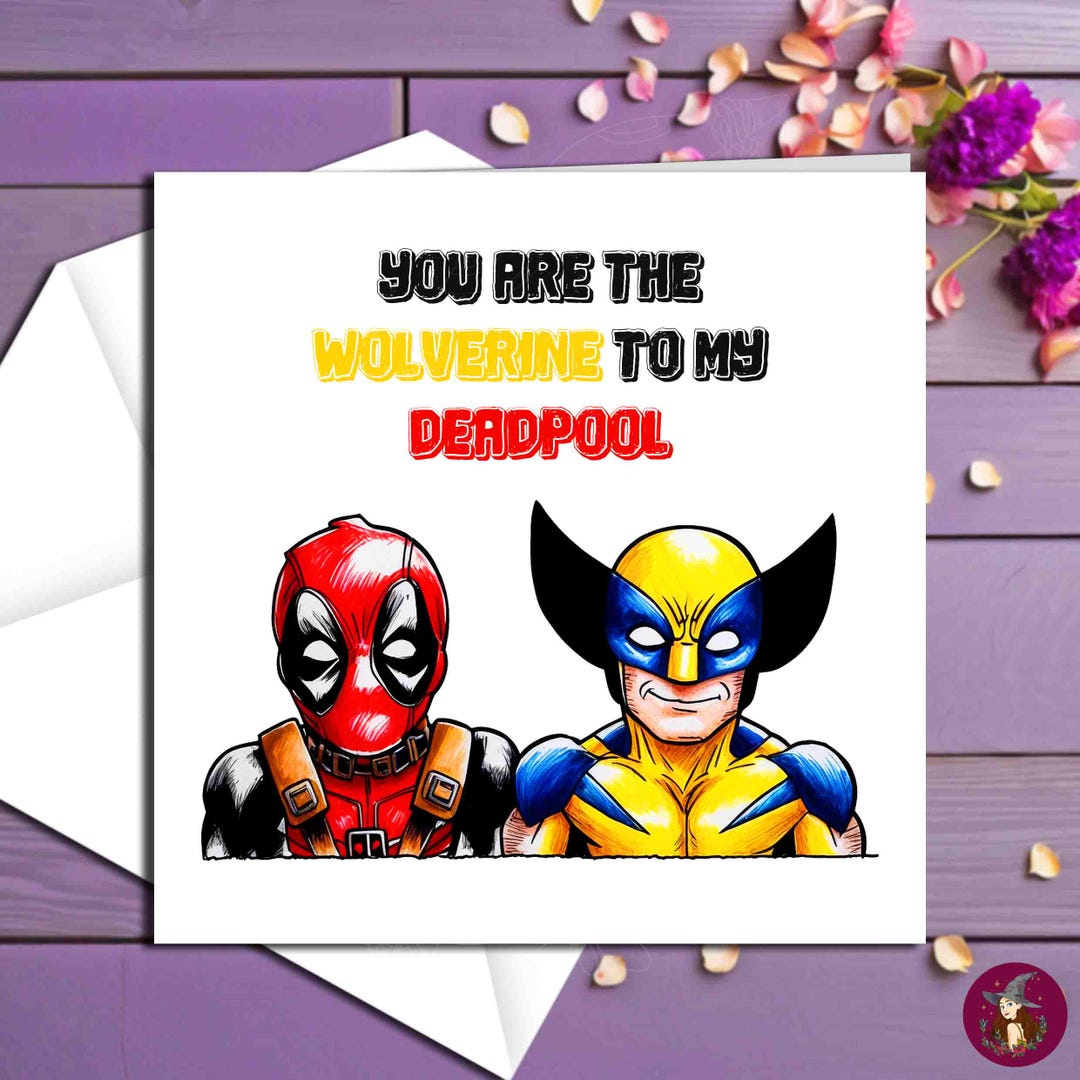 Deadpool and Wolverine Greetings Card With Envelope - Etsy