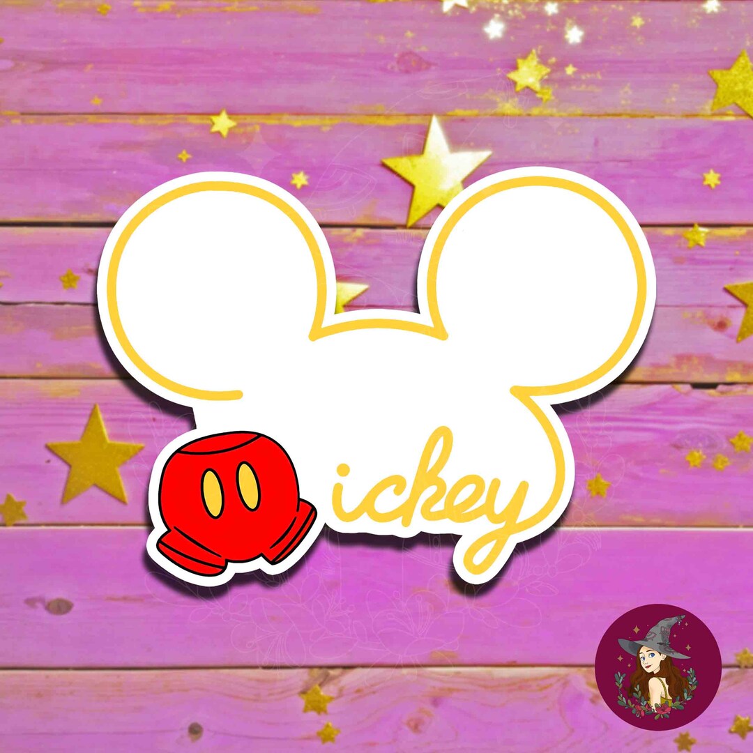 Mickey Mouse Signature Vinyl Sticker - Etsy