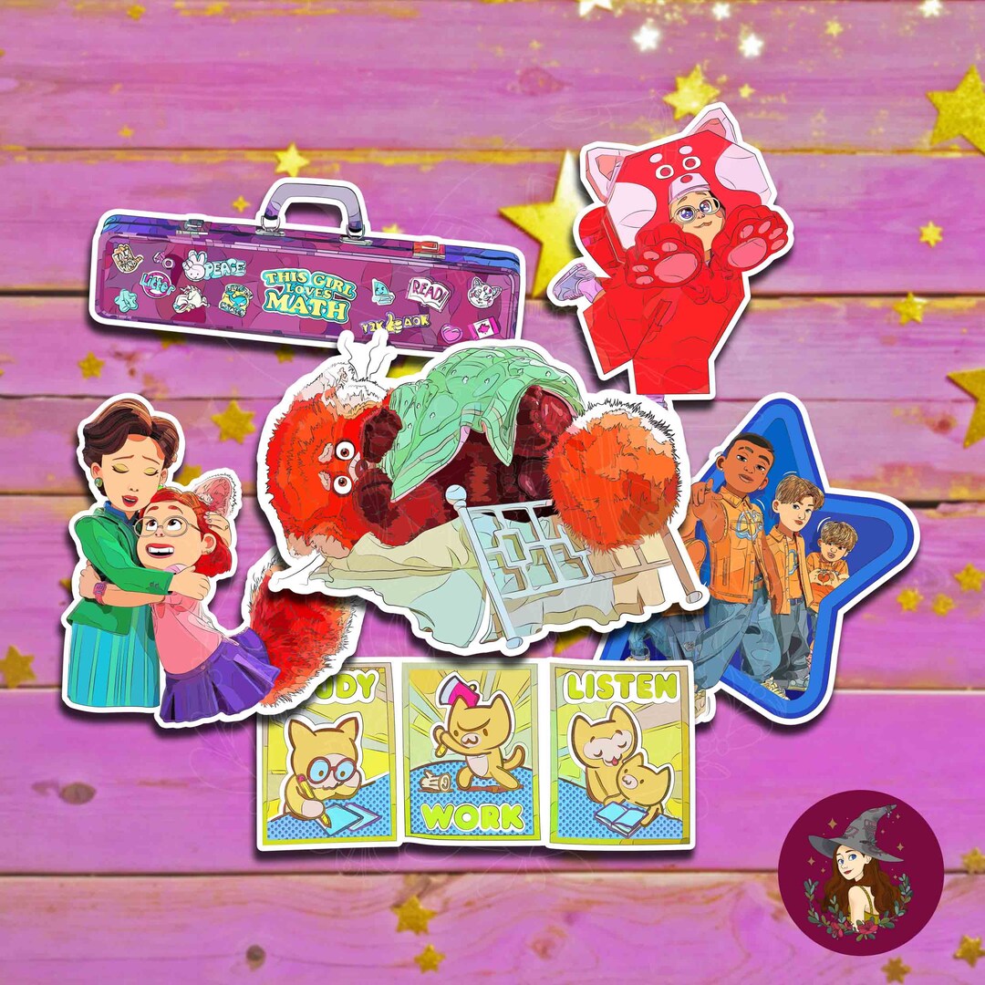 Turning Red Vinyl Stickers - Etsy