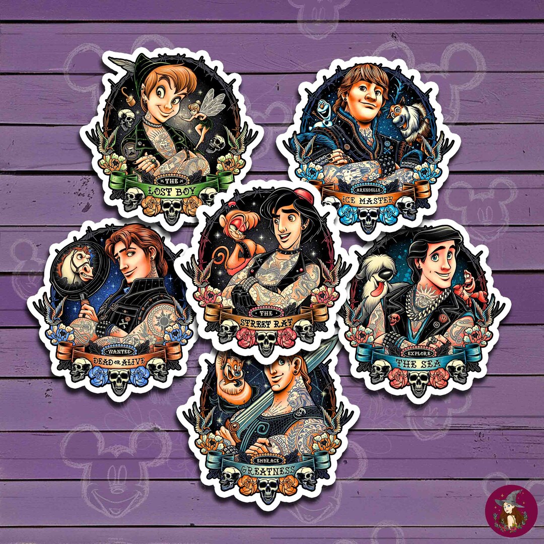 Disney Punk Prince Vinyl Stickers, Disney Laptop Sticker, Planner ...