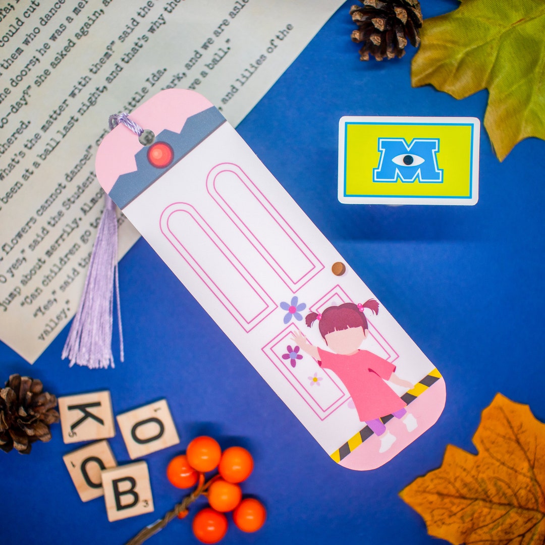 Monsters Inc Boo Laminated Bookmark With Tassel and Sticker - Etsy