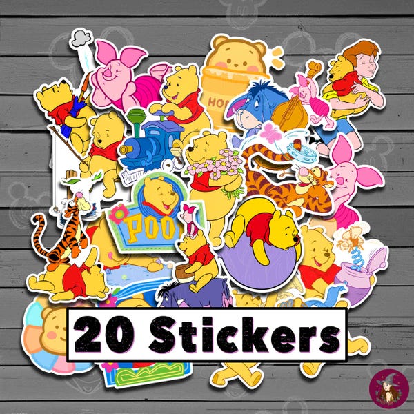 Winnie Pooh Stickers - Etsy