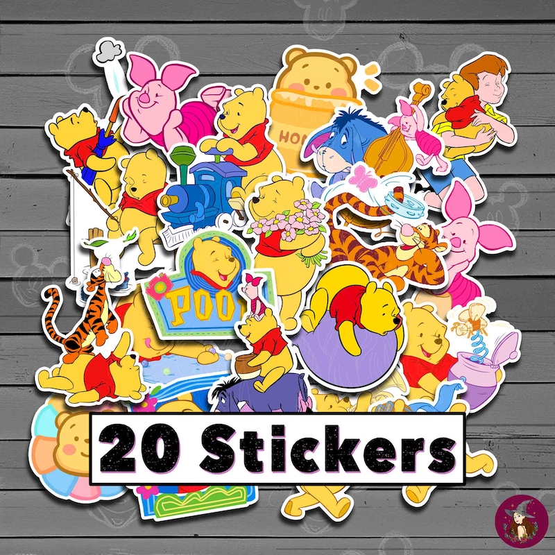 Winnie Pooh Stickers - Etsy