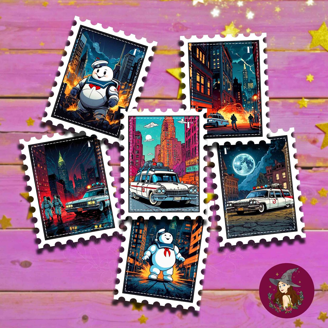 Ghostbusters Inspired Stamp Vinyl Stickers - Etsy