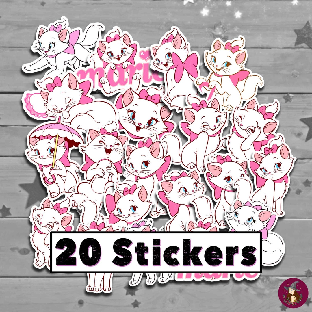 Aristocats Marie Vinyl Stickers, Disney Stickers, Sticker Pack, Cute ...