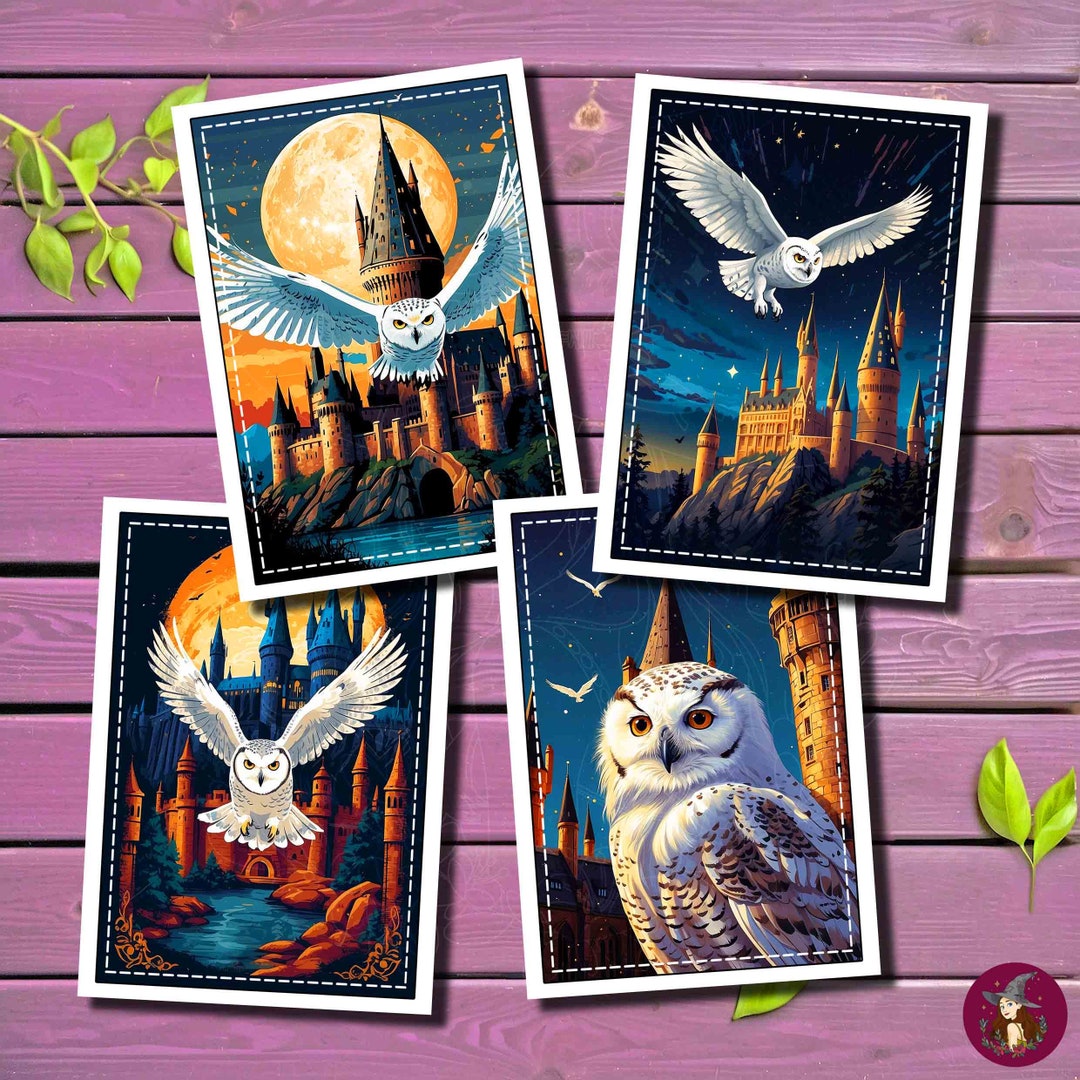 Owl Postcards, Wizard Castle, Fantasy Wall Art - Etsy