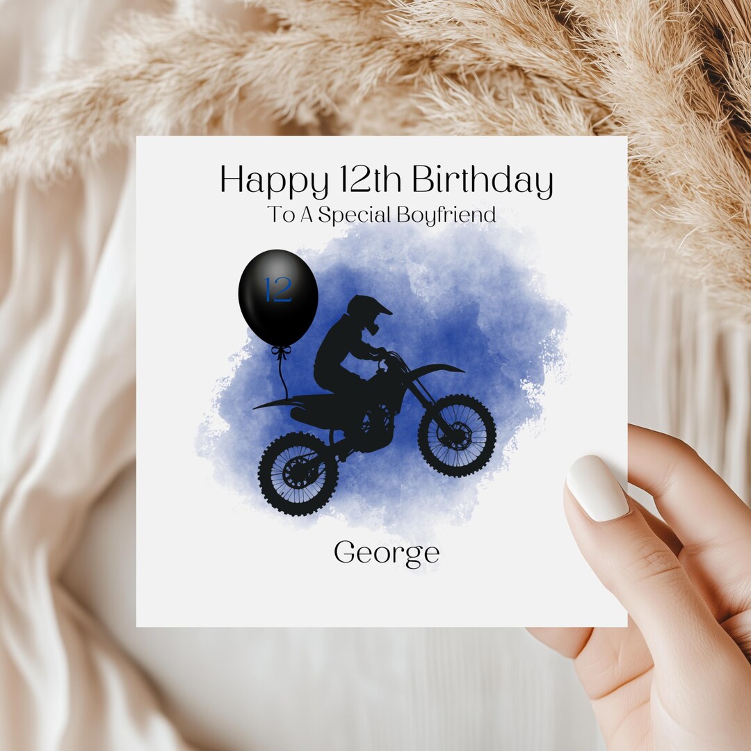 Personalised Dirt Bike Birthday Card / Motorbike - Etsy