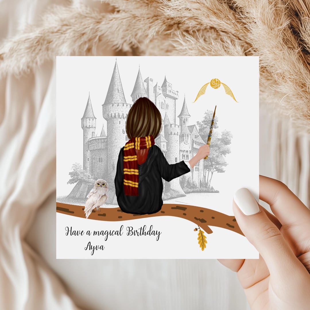 Personalized Wizard Birthday Card: Magical Costume Colors - Etsy