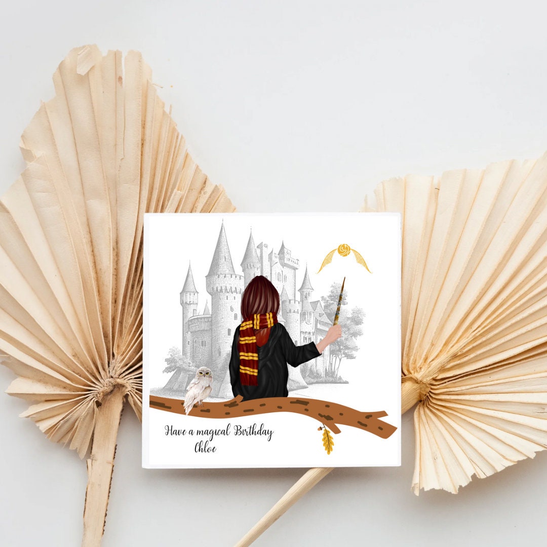 Wizard Birthday Card / Wizard Girl / Wizard Boy / Personalsised - Etsy UK