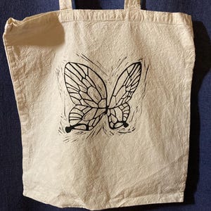 Morpho Butterfly Tote Bag, 14” X 14” Cotton, Nature Inspired Art, Ffxiv ...