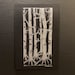 Silver Birch Trees Block Print, Linocut Printed on 6x9” Black Paper ...