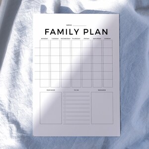 Family Planner | Digital Download | Printable - Etsy