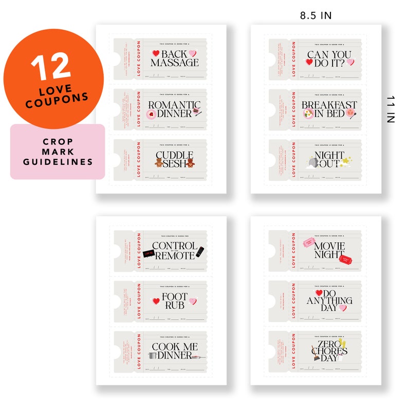 Love Coupons | Anniversary | Birthday | Valentine's Day | Digital ...