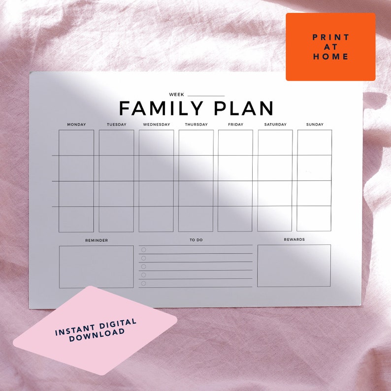 Family Planner | Digital Download | Printable - Etsy