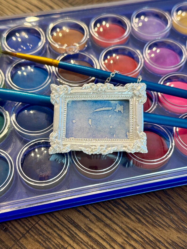 Tiny Framed Watercolor Painting: Handmade Ornament, Mini Art Gift - Etsy