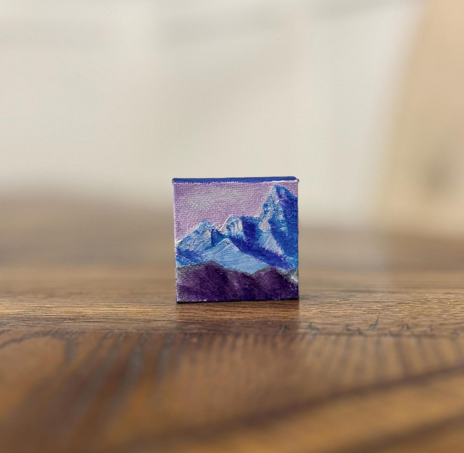Purple Mountains Majesty - Mini (2" X 2") Painting - Etsy