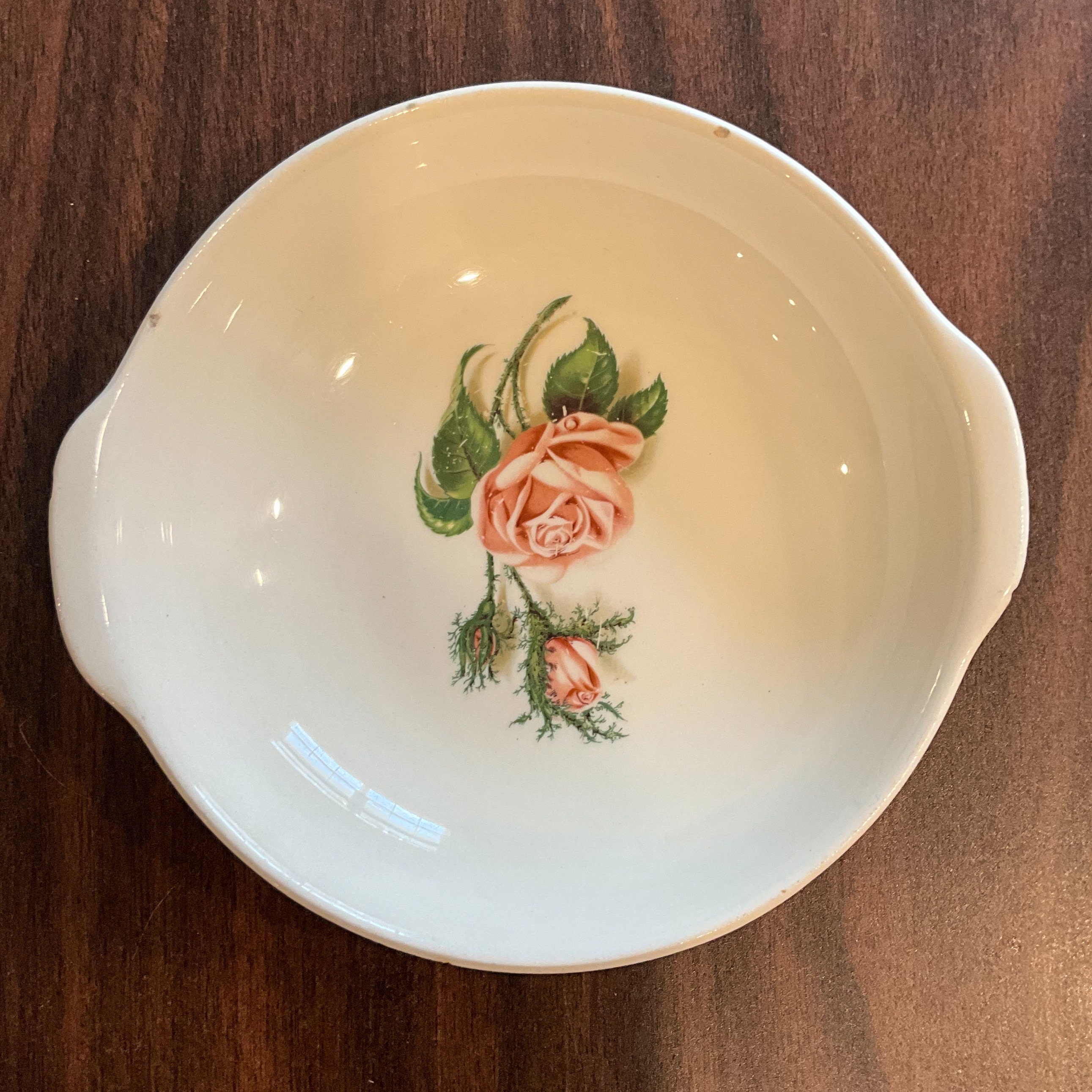 Vintage Universal Potteries 10 Moss Rose Cake Set of Two Plate ...