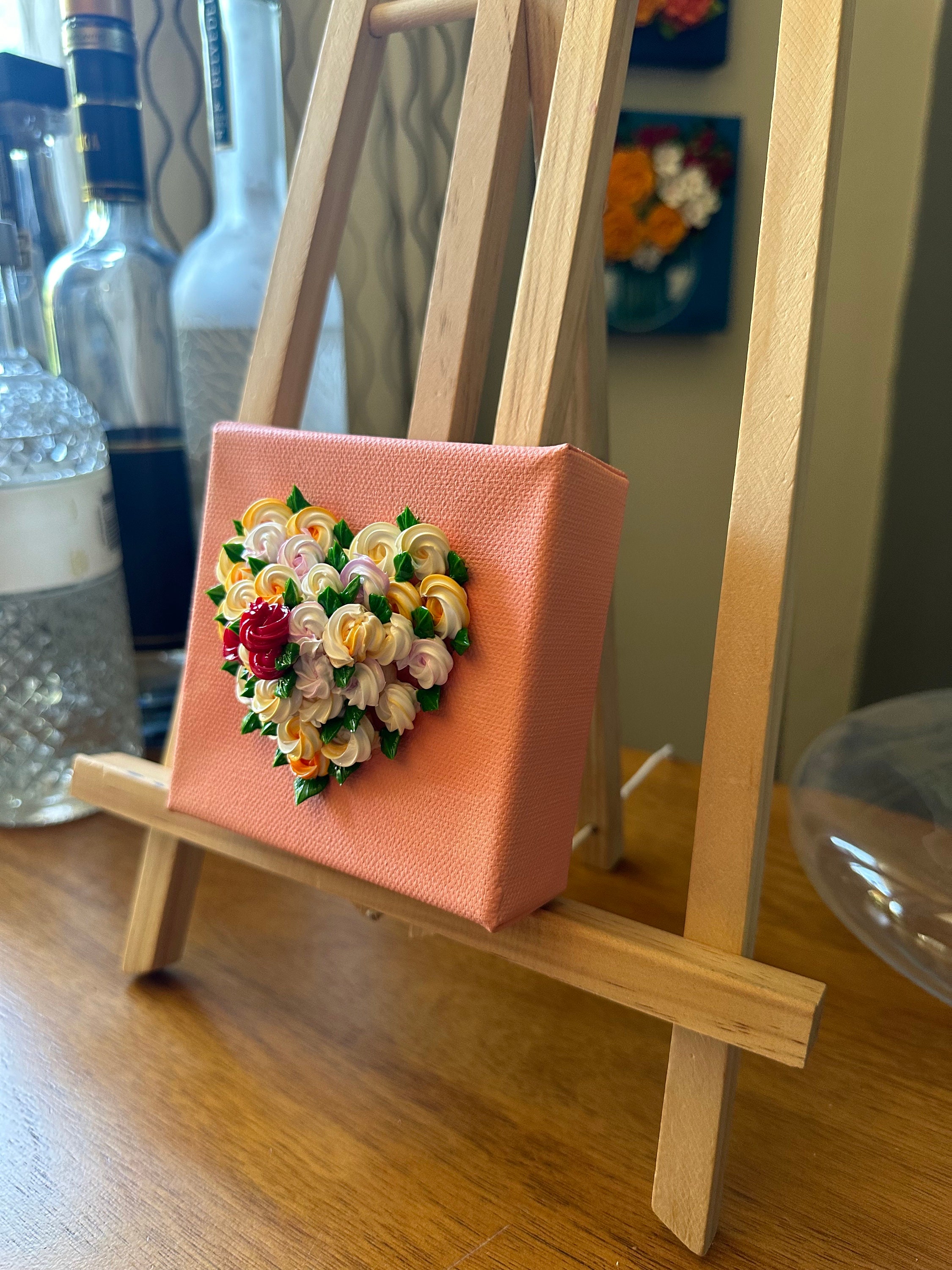 4” X 4” Thick and Heavy Textured 3-D Boutique on 1 1/2” Back Stappled ...