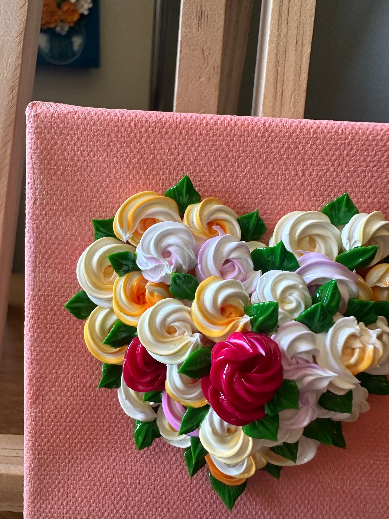 4” X 4” Thick and Heavy Textured 3-D Boutique on 1 1/2” Back Stappled ...
