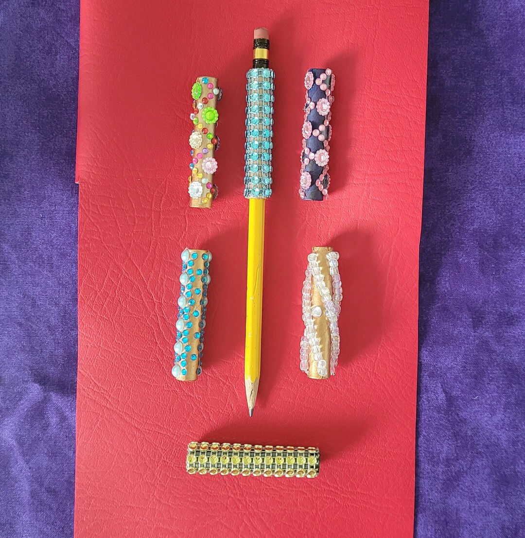 Set of 6 Pencil Toppers. FREE SHIPPING. These Fun Bling Pencil Huggers ...