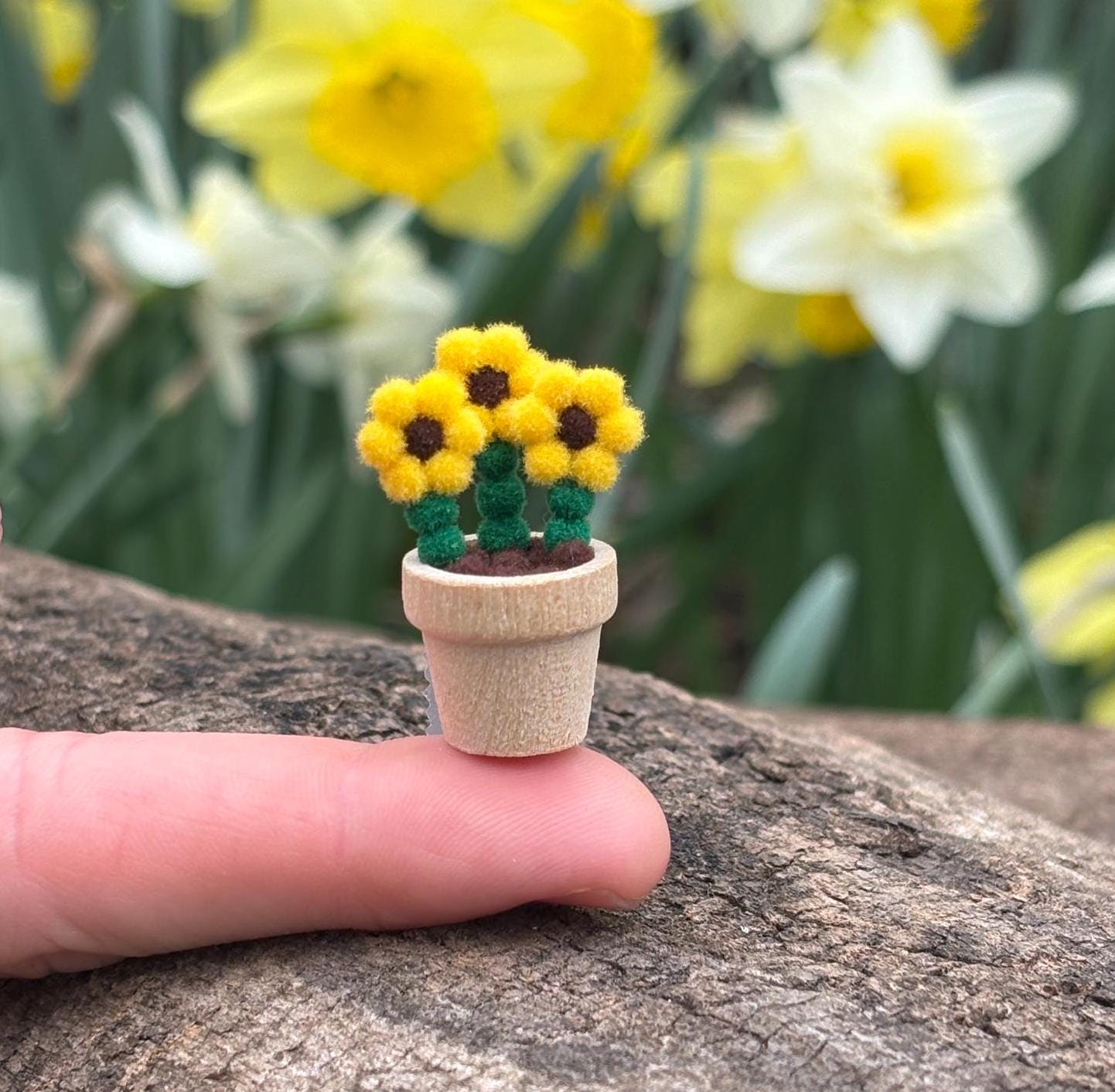 2" & 1.25" Miniature Sunflower Flower Bouquet - Etsy