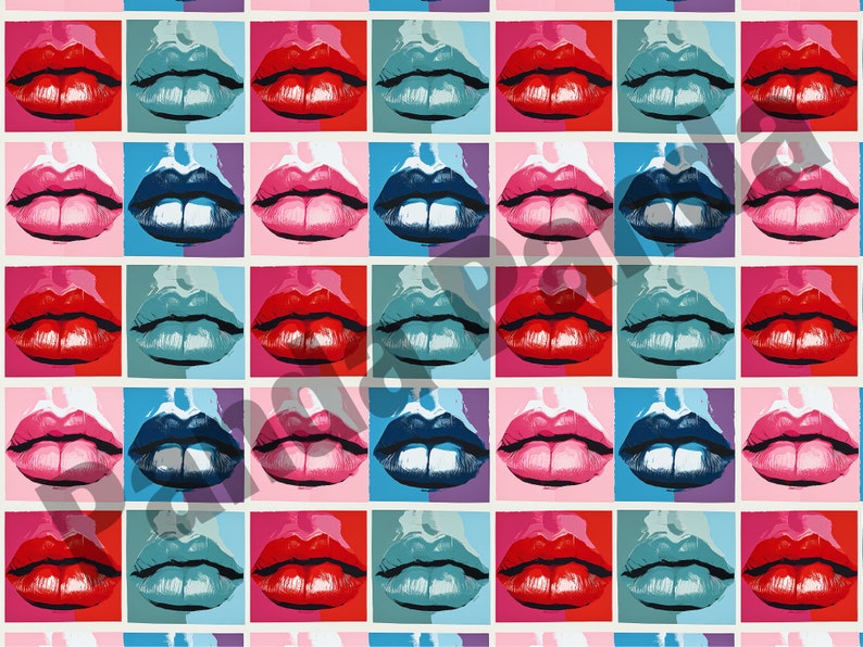 Andy Warhol Inspired Seamless Patterns, Pastel Color Seamless Pattern ...