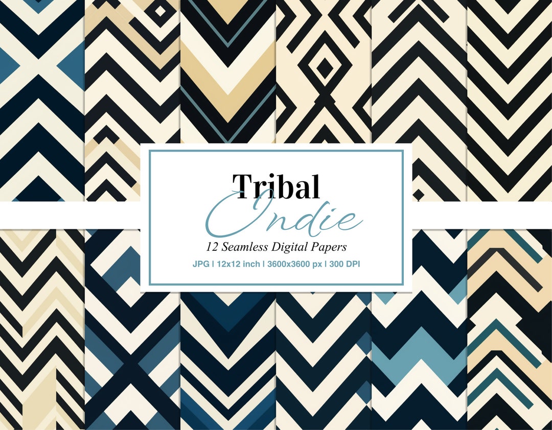 Tribal Ethnic Digital Paper, Seamless Repeat Inca Pattern, Printable ...
